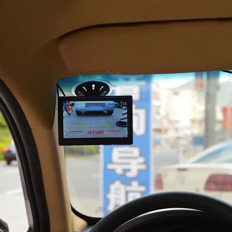5" TFT LCD Color Car Rear View Monitor +License Plate Wireless IR ...