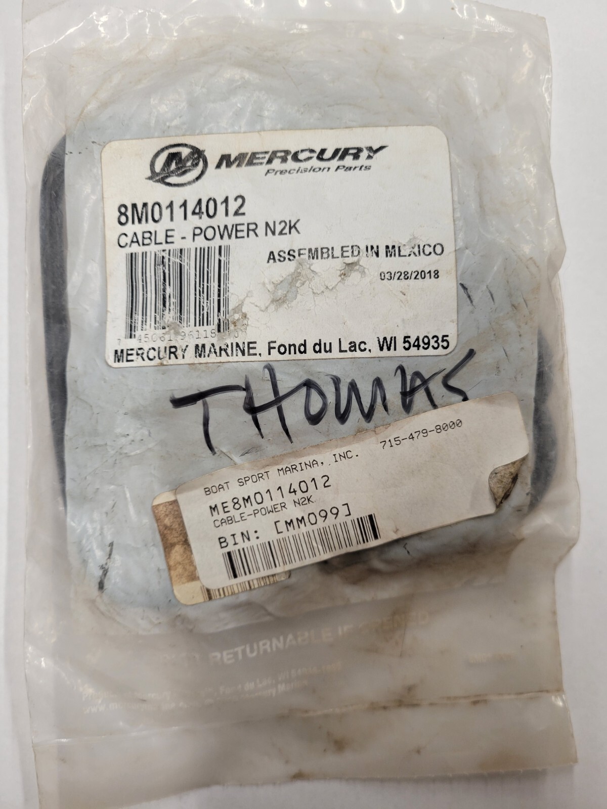 Mercury Mercruiser 84-8M0114012 Power Cable - N2K | eBay