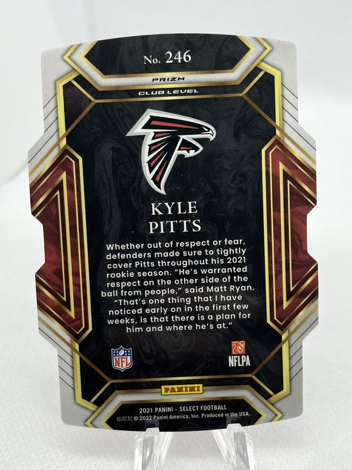 KYLE PITTS 2021 Select Club Level Die Cut Red & Yellow Prizm Rookie RC ...