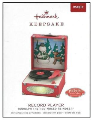 2018 Hallmark Rudolph Red Nosed Reindeer Record Player Sound and Light ...