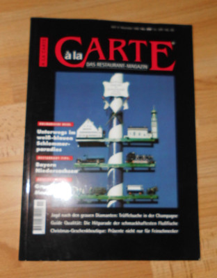 A la Carte November 1996 Das Restaurant - Magazin. Heft 11 Klocke ...