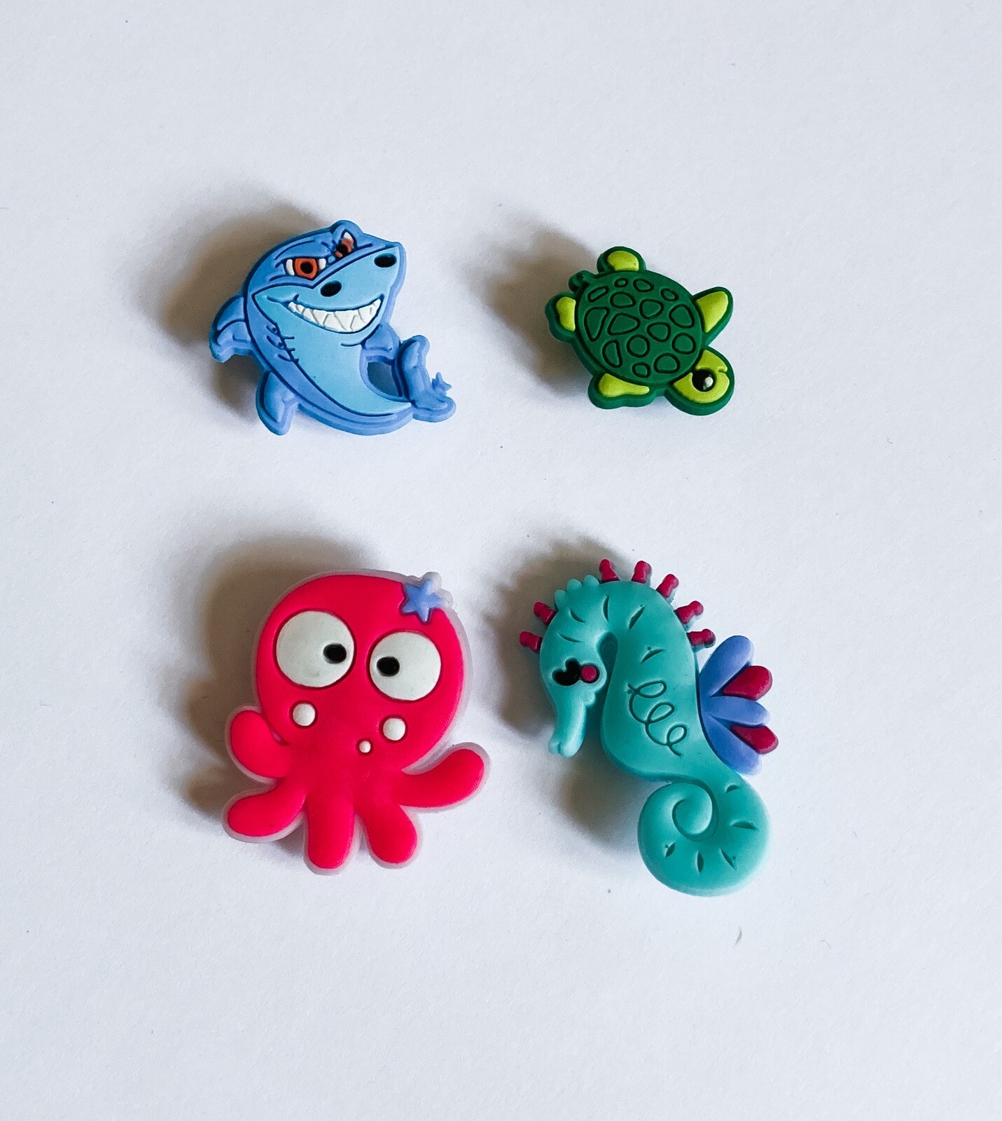 Underwater Sea Creature Croc Charms Jibbitz - 4 Pieces - Shark, Turtle ...