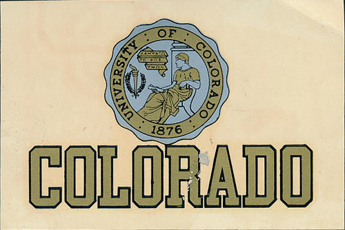 Original University of Colorado Seal 40's Decal NCAA Buffaloes Vintage ...