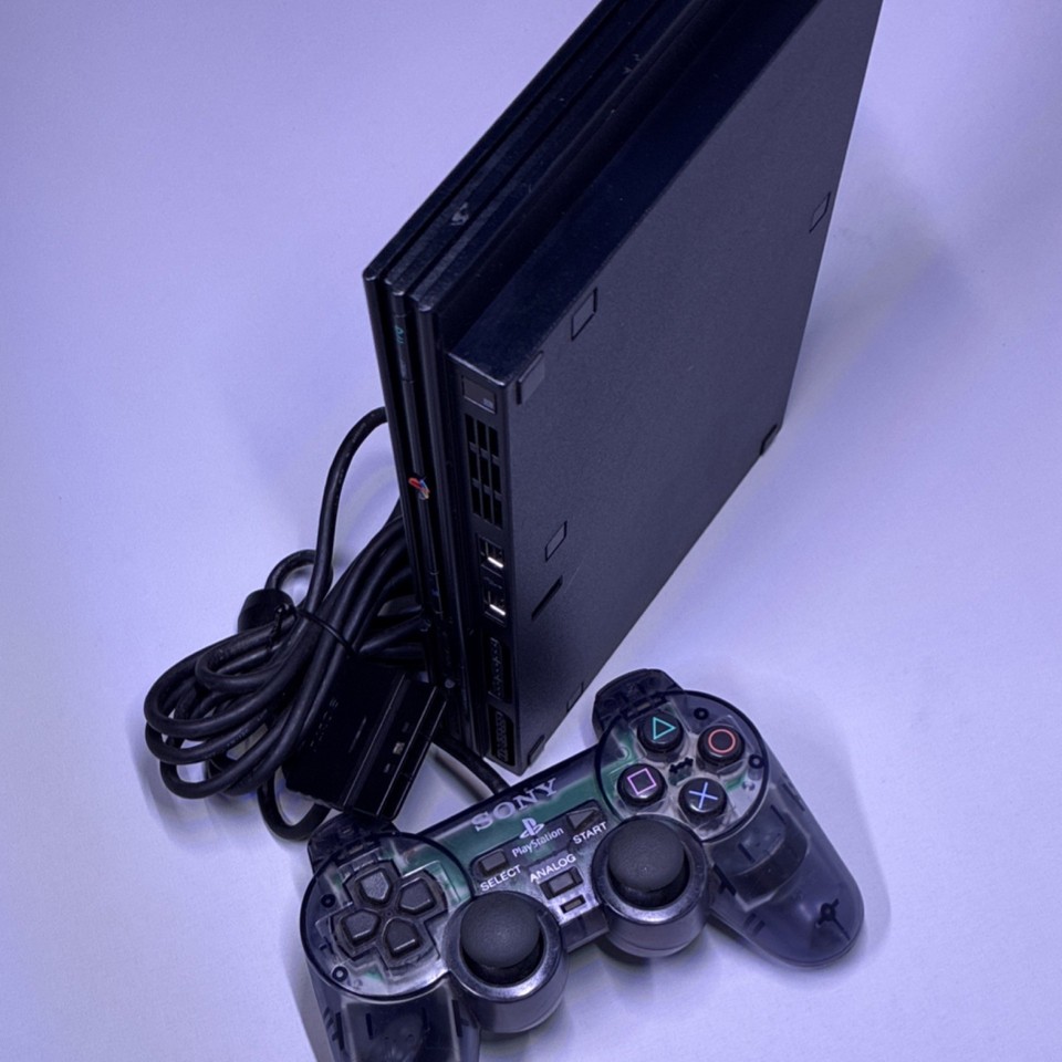 Sony PlayStation 2 Slim Black USB Ethernet Memory Card Slot Home ...