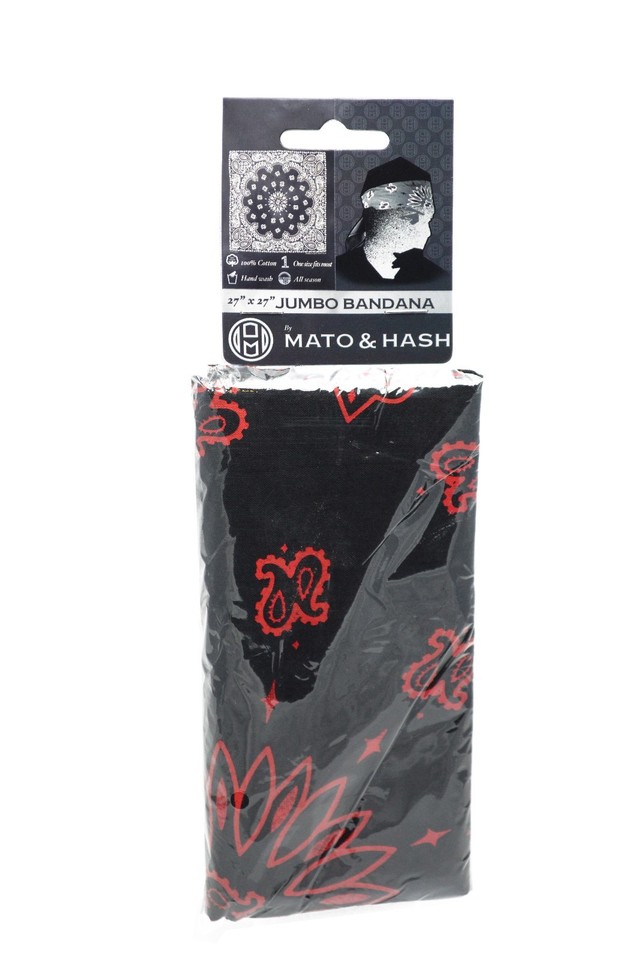 10PK Mato & Hash Jumbo Bandanas 27 x 27 Versatile Biker Rags Classic ...
