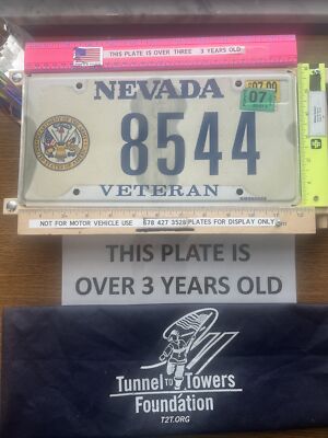 NEVADA VETRRAN LICENSE PLATE. HELPS TUNNEL TO TOWERS ORG | eBay