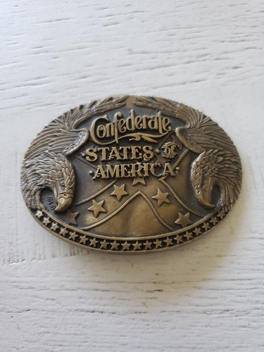 Vtg Award Design Medals Solid Brass States of America Belt Buckle CSA ...