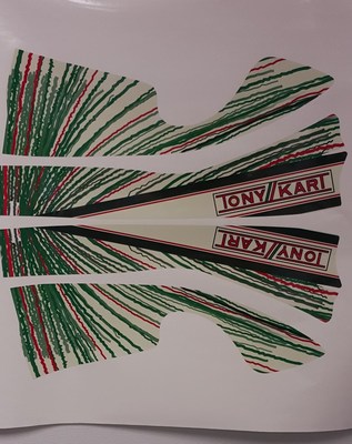 TONY KART TONY-KART STICKER KIT BUMPER GRAPHICS SHIFTER RACING SET OF 2 ...