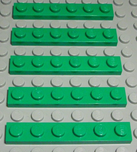 LEGO Plate 1x6 Green 5 Piece | eBay