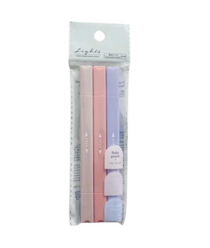 3 color highlighter pen, warm color, for both fine and bold writing | eBay