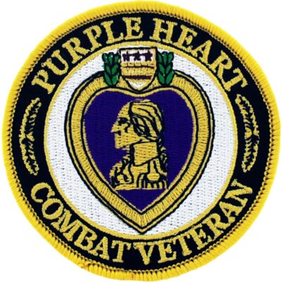 Eagle Emblems Patch-Purple Heart "Combat Veteran" (3-1/16") | eBay