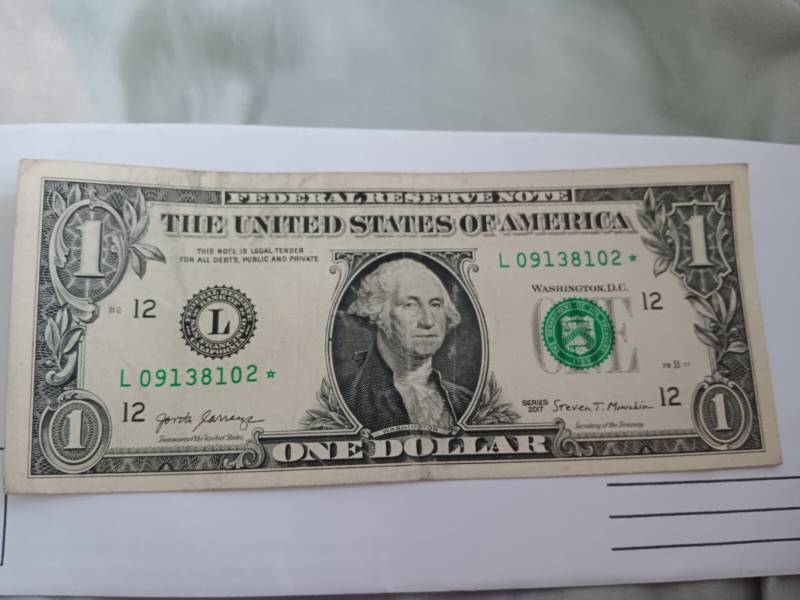 Billetes De 1 Dollar Año 2021 Con Estrella Especial | eBay
