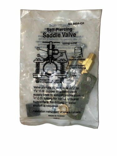 WATTS SELF-PIERCING SADDLE VALVE 9604-CP 3/8" TO 1-3/8" COPPER OR ...