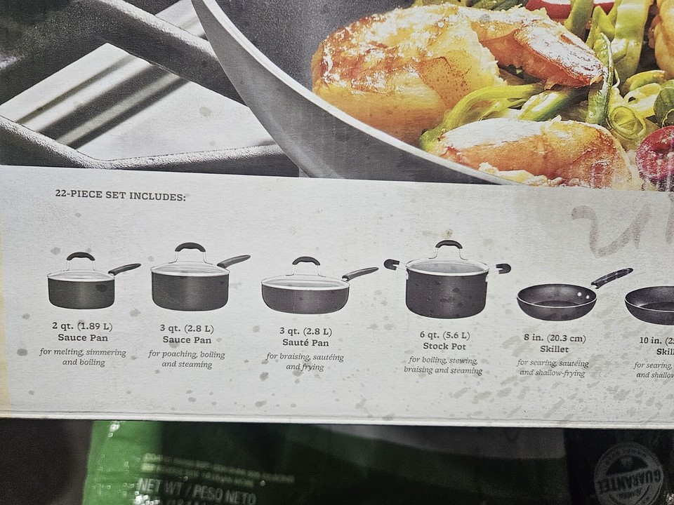 Food Network Cookware Set 22 Piece Aluminum | eBay