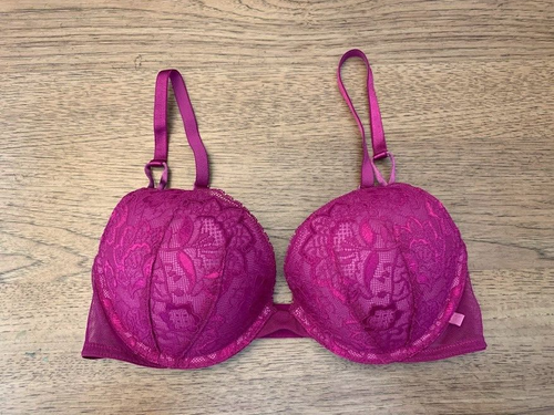 Victoria's Secret Raspberry Cooler 32DD Sexy Tee Push Up Padded Bra VS ...
