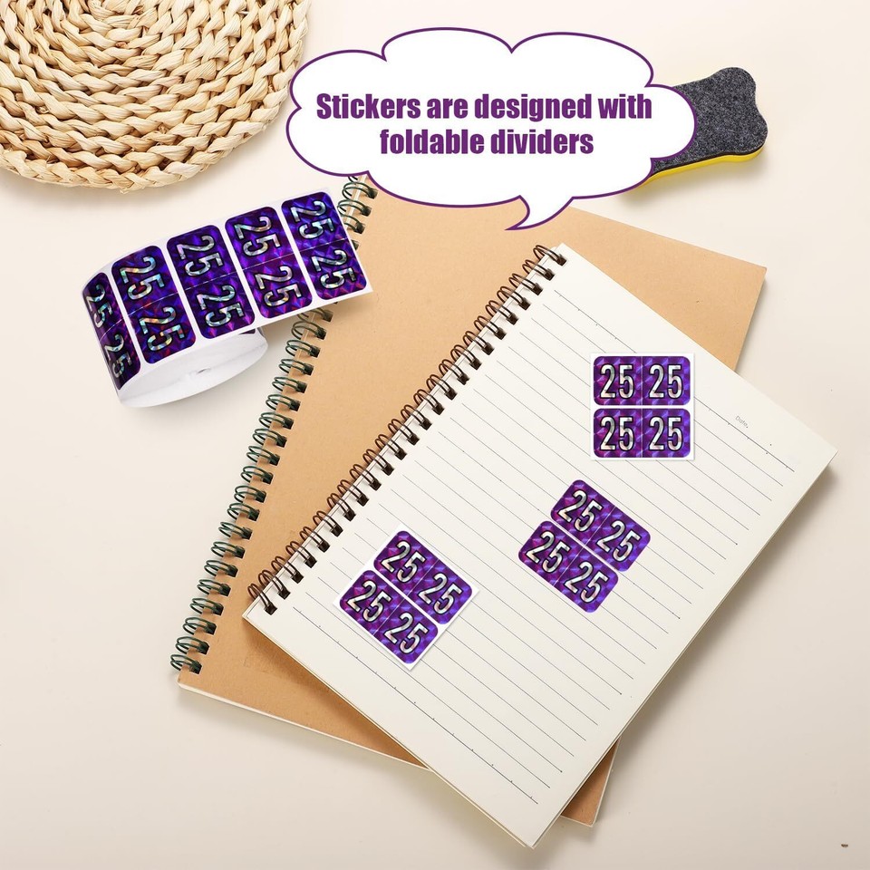 500Pcs 2025 Year Stickers, File Folder Year Labels 2025 New Year ...