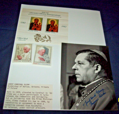 Archbishop of Warsaw, Gniezno Jozef Cardinal Glemp Autographed Picture ...