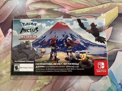POKEMON LEGENDS: ARCEUS ART CARD SET SEALED 3 Card Set GameStop Pre ...
