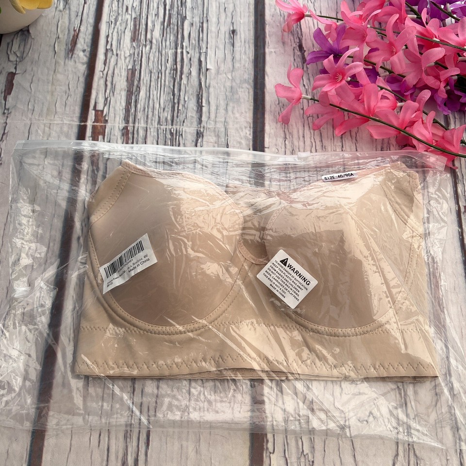 Women Deep Cup Bra Hide Back Fat Full Back Coverage skin Size 40/90A | eBay