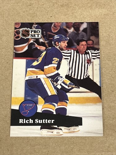 Rich Sutter 1991 NHL Pro Set (French) Card #217 | eBay
