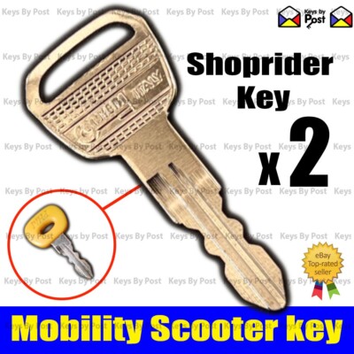 2 x SPARE SHOP RIDER Mobility Scooter Ignition on off key SHOPRIDER ...