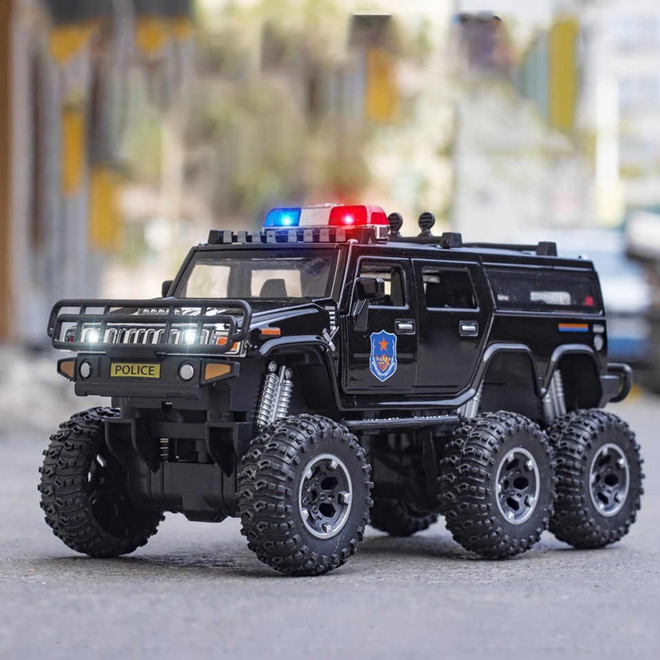 1:32 LIght Sound Moveable Alloy Police Lengthen Car Model Off-road ...