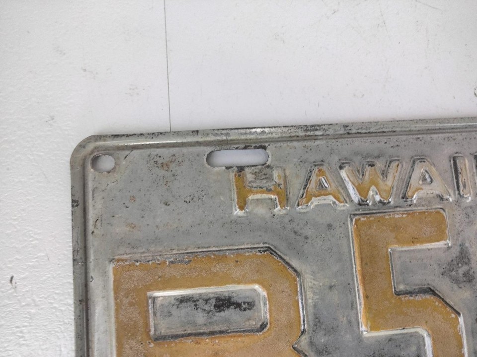 Rare 1941 Hawaii License Plate B5374 Pearl Harbor WWII | eBay