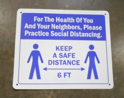 10" x 12" Alum Social Distance Signs (Qty-10) (MW-5) | eBay