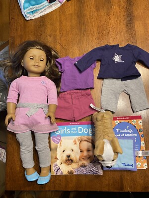 American Girl Truly Me Doll #31, Meatloaf The Dog, two outfits & Books ...