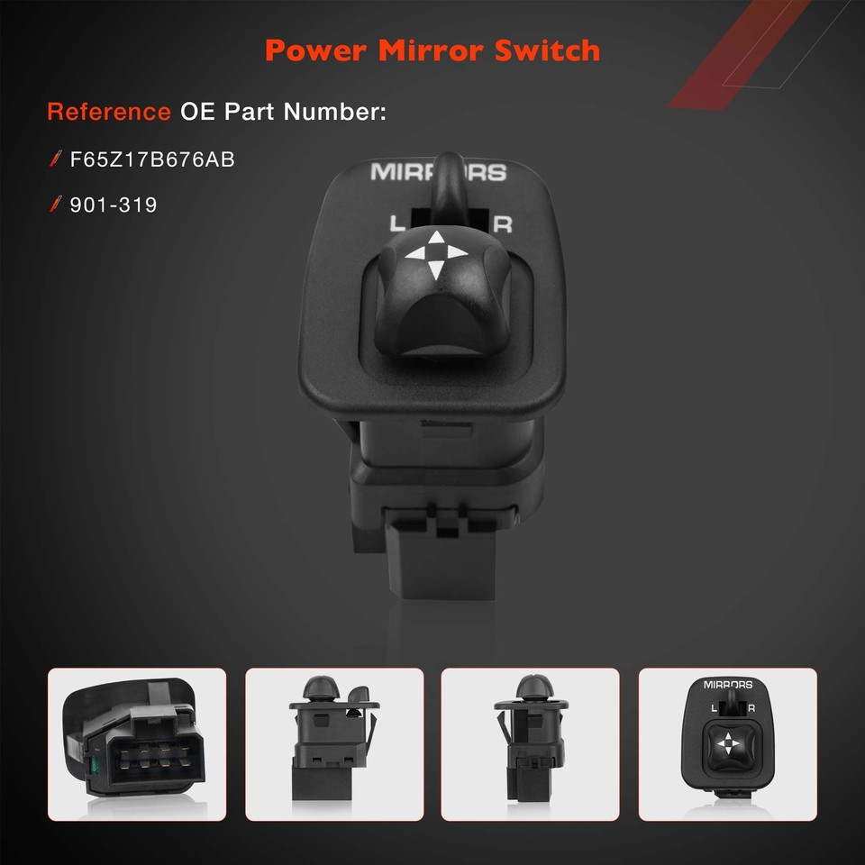 901-319 Power Mirror Control Switch For 1997-2005 Ford Excursion F150 ...