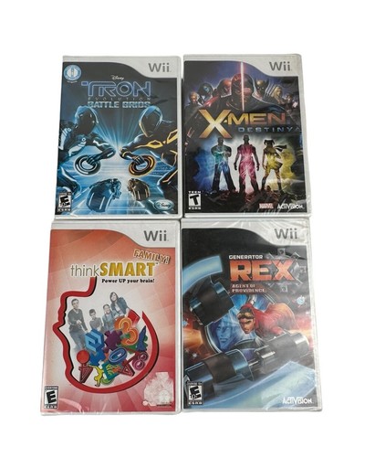 Lot of 4 Brand New Sealed Nintendo Wii Games Tron X-men Destiny Think ...