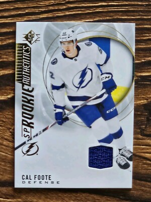 2020-21 Upper Deck SP Cal Foote Rookie Authentics Jersey Patch RC #115 ...