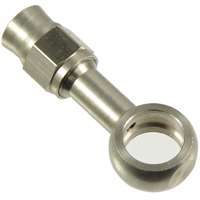 Proflow Stainless Steel Banjo Hose End 7/16 Long Straight For -03AN ...
