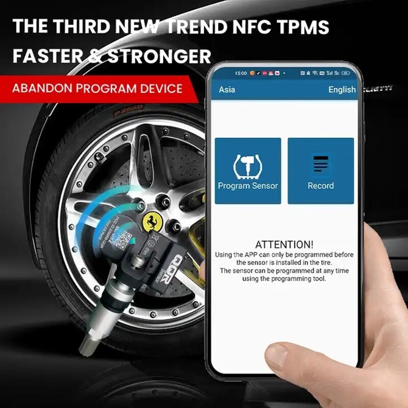 NFC TPMS Sensor Programmable 315mhz 433mhz QQr S10 Controled by ...