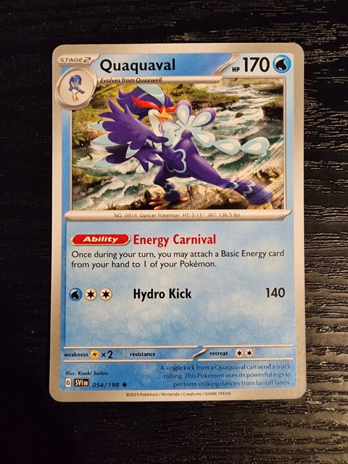 Quaquaval 054/198 Scarlet & Violet Build & Battle Non-Holo Rare Pokemon ...