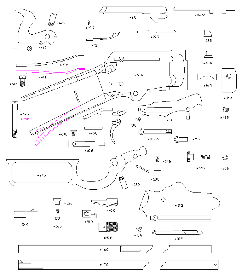 Marlin 1891, 1892 & 97 Ejector Assembly for 22 Caliber Rifle - Part ...