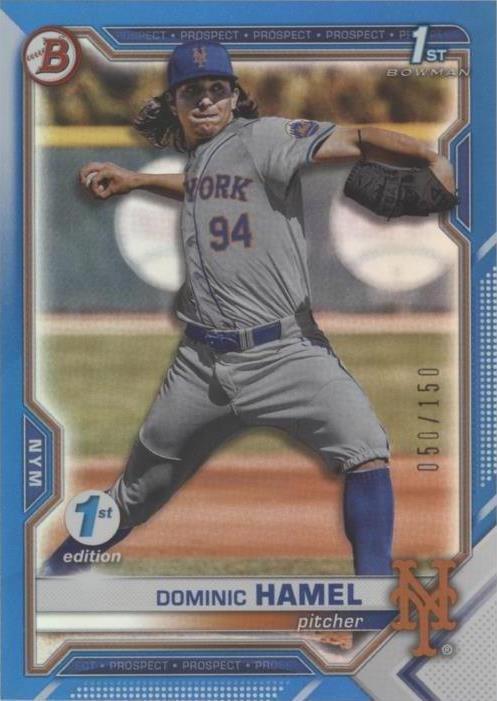 2021 Bowman Draft 1st Edition - Dominic Hamel #BD-60 Blue Foil /150 (RC ...