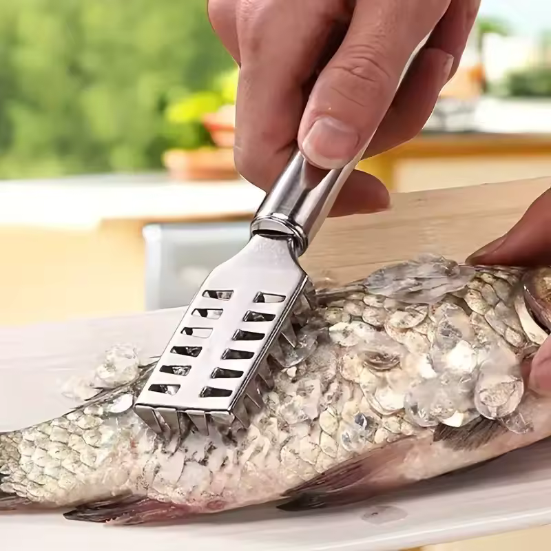 Stainless Steel Fish Scaler Brush Scale Scraper Skin Remover Seafood ...