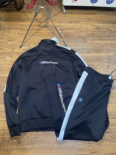 PUMA BMW MOTORSPORTS MEN'S TRACKSUIT BLACK SWEATPANTS 2XL + JACKET ...