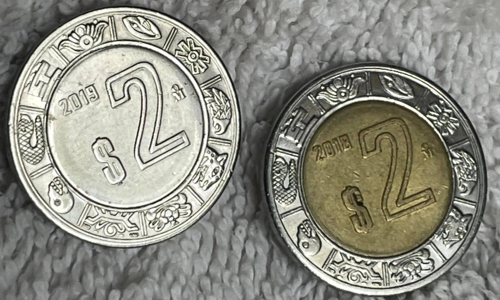 Mexico 2019 , 2 Pesos stainless steel pattern Mexican Coin | eBay