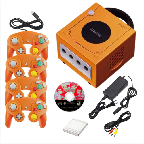 Nintendo Orange Gamecube Console Bundle System You Choose! 1-4 ...