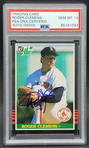 Roger Clemens Autographed Red Sox 1985 Donruss Rookie Card Canadian ...