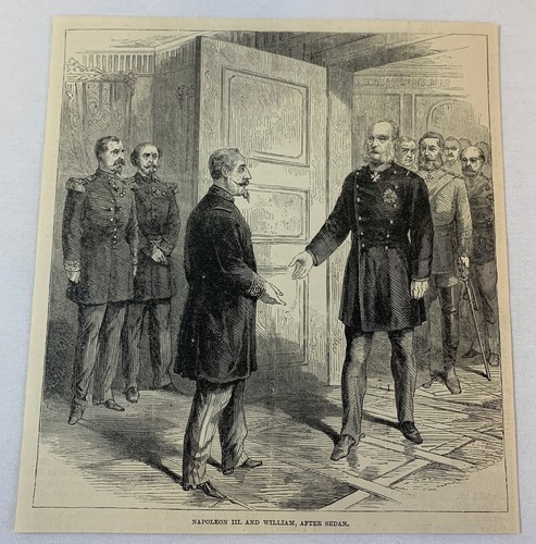 1886 magazine engraving ~ NAPOLEON III + EMPEROR WILLIAM | eBay