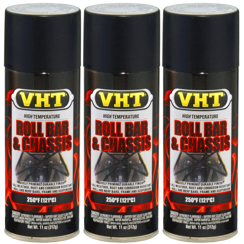 VHT Paint VHTSP671 (3-PACK); Roll Bar & Chassis 11oz Aerosol Satin ...