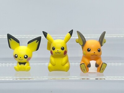 Pokemon Mini Sofubi Figure Bandai Spirits Raichu Pikachu Pichu Japan ...