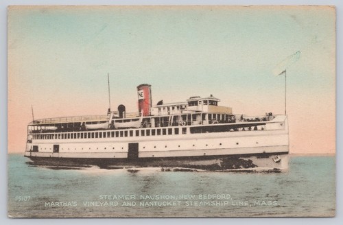 c 1910 Steamer Naushon, New Bedford, Massachusetts Antique Postcard ...