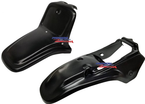 86-90 DC PLASTICS YAMAHA BW80 BW 80 BLACK PLASTIC FENDER KIT FRONT REAR ...