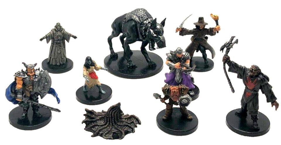 Huge lot of 50 D&D & Pathfinder Miniatures various sets A-6 No ...