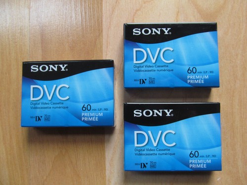 Lot of 3 NEW Sony Mini DV DVC Digital Video Cassette Tape 60 Minute | eBay