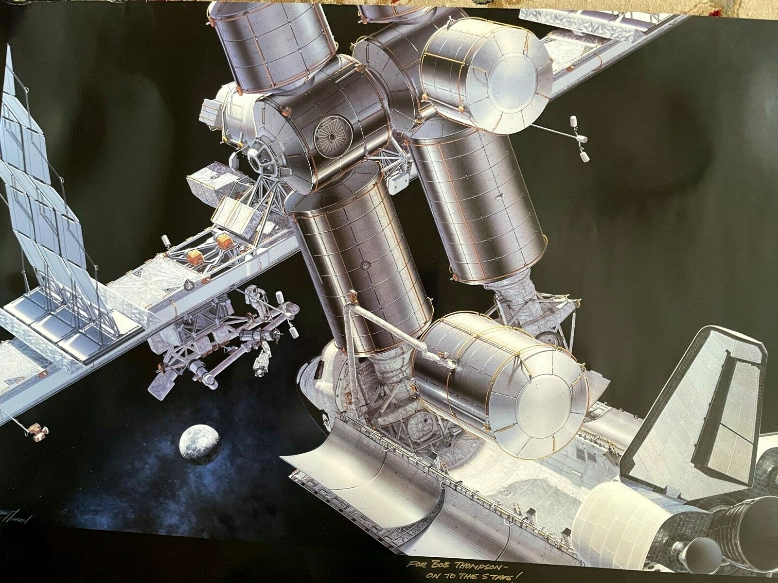 Freedom Star Space Station Wallpaper